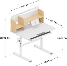 Dětský rostoucí psací stůl Mark Adler Study 5.0 Wood