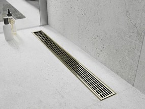 Mexen Flat M33 lineární odtok 90 cm, zlatý - 1533090-15