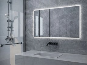Zrcadlový infrapanel s LED osvětlením MIRROR 320W | Výhřevnost 6 m2 | 60x60 cm | WiFi termostat | Dálkový ovladač | Zrcadlo na šířku
