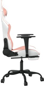 vidaXL Herní židle s podnožkou umělá kůže [3143662] Barva: Černo-zelená