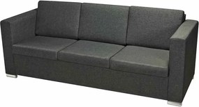 3místná pohovka textil tmavě šedá 243584