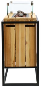 Oddělovací ohniště Cosiloft divider černý rám / teak COSI