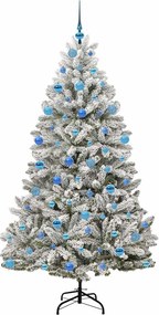 Umělý vánoční stromeček 180 cm 300 LED Teplá bílá PVC a ocel 3395755