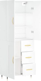 Skříň highboard bílá 69,5 x 34 x 180 cm kompozitní dřevo 3195995