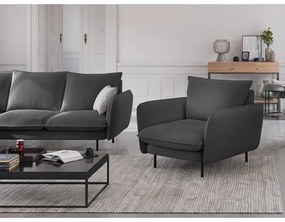 Tmavě šedé křeslo Cosmopolitan Design Vienna