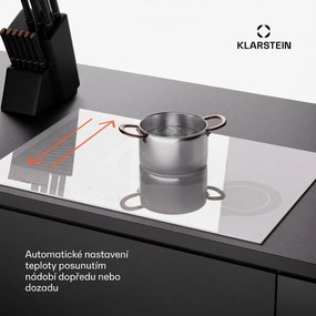 Klarstein Masterzone 77 Hybrid, indukční varná deska, max. 7200 W, vestavěný, 4 zóny Flex, technologie ThermoBoost, Smart Flex