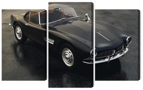 Vícedílný obraz Vintage Černé Sportovní Auto Nedostatek Nedostatek Plátno Canvas 60x40