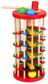 Montessori dřevěná věž s kuličkami