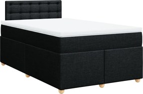 Box spring postel s matrací černá 120x190 cm textil 3288935