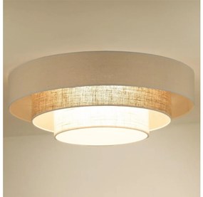 Duolla - LED Stropní svítidlo LUNETA LED/26W/230V pr. 60 cm 4000K krémová/hnědá