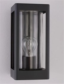 NV 9060192 Venkovní nástěnné svítidlo FIGO tmavě šedý hliník a čiré sklo E27 1x12W 220-240V bez žárovky IP54 - NOVA LUCE