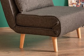 Hanah Home Rozkládací křeslo FOLDE tmavě šedé