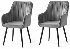 Sada jídelních židlí Nova Grey and Black, 2 ks