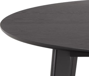 Kulatý jídelní stůl Roxby 120 cm černý