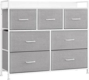 XXXLutz KOMODA, bílá, světle šedá, 98/85/28,5 cm Boxxx - Šuplíkové komody - 002543080001