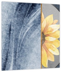 Obraz - Tvary a květ (30x30 cm)