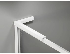 Mexen, Mexen Kioto-XF L sprchová stěna s rámem 120 x 202 cm, průhledná 10 mm, bílá - 800-120-174-20-00-XF