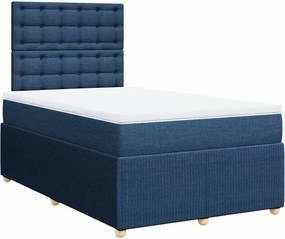 Box spring postel s matrací modrá 120x200 cm textil 3294343