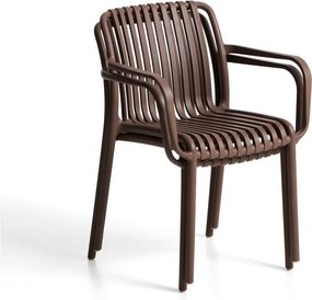 Hnědá plastová zahradní židle Isabellini – Kave Home