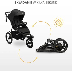 CARETERO Kočárek Lima Deluxe BLACK