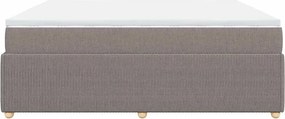 Box spring postel s matrací taupe 180x200 cm textil 3285592