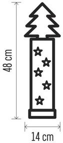 LED Vánoční dekorace 5xLED/2xAA stromek