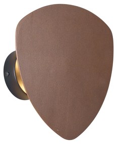 Designová nástěnná lampa bronzová organická 20 cm 2-světla - Pulley