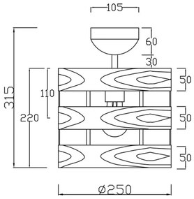 Trio - Přisazený lustr DUNCAN 1xE27/40W/230V