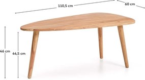 Konferenční stolek z masivu akácie v přírodní barvě 60x110,5 cm Duvani – Kave Home