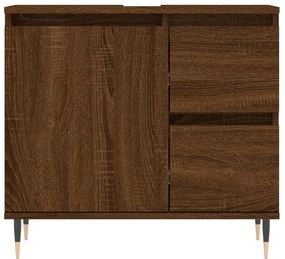 3dílný set koupelnového nábytku hnědý dub kompozitní dřevo,  3190220