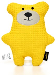 GADEO Mazlíček, hračka pro miminka Medvídek, tmavě žlutá Rozměry: velký, cca 32x27cm
