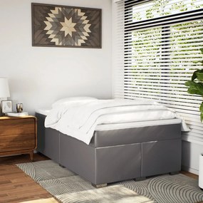 Box spring postel s matrací šedá 120x200 cm umělá kůže 3285207