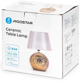 Aigostar - Stolní lampa 1xE14/40W/230V zlatá