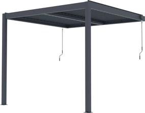 Bioklimatická pergola G21 Trenton Premium 3x3 m, antracitová hliníková