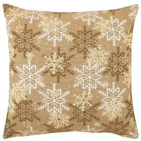 SCANquilt povlak MOTIV vločky béžovobílá 45 x 45 cm