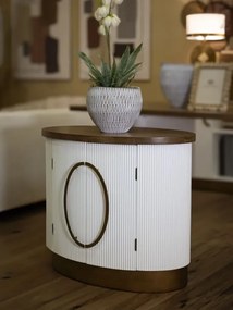 Komoda Tolosa 79 cm bílá/jasan