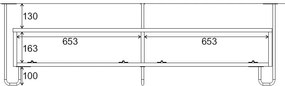 Černý TV stolek 150x45 cm Dilly – Marckeric