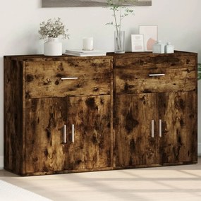 Příborníky 2 ks kouřový dub 60 x 31 x 70 cm kompozitní dřevo 3276550