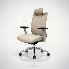 Ergonomická otočná kancelářská židle, světle béžová: VECTOR