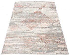 Moderní kusový koberec PORTLAND G501C bílý červený Rozměr: 120x170 cm