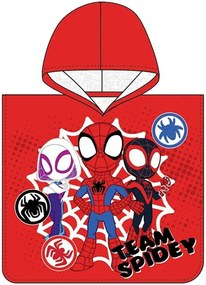 Chlapecké plážové pončo Spidey Team - 50 × 115 cm - pro děti od 3 do 6 let