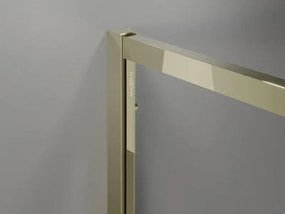 Mexen Exo, posuvná sprchová kabina, dveře 170 cm + boční stěna 100 cm, transparentní sklo, zlatá, 8151-170-100-50-00