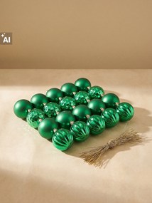 Sinsay - Sada vánočních ozdob 20 pack - zelená