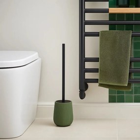 WC kartáč Stripe, zelená/s černými prvky