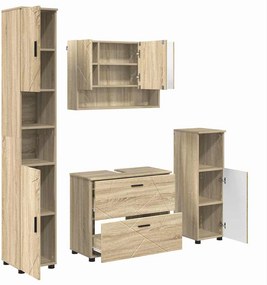 Sada koupelnového nábytku 4 ks Sonoma dub 35 x 30 x 192 cm 3393045