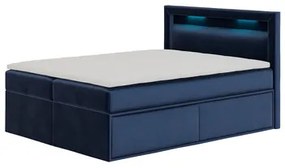 Čalouněná postel PRADA rozměr 160x200 cm Tmavě modrá