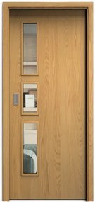 SAPELI ELEGANT KOMFORT M33 - DÝHA - POSUVNÉ DVEŘE VČ. ZÁRUBNĚ - Dub natur Průchozí šířka (cm): 120, Průchozí výška (cm): 210