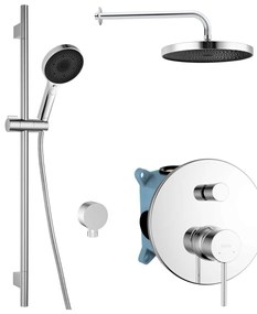 kielle Oudee - Sprchový set s baterií pod omítku, pro 2 spotřebiče, s příslušenstvím EcoSpare a tělesem, chrom 20602SP10