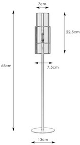 Markslöjd 108560 - Stolní lampa TORCIA 1xE14/40W/230V 65 cm černá