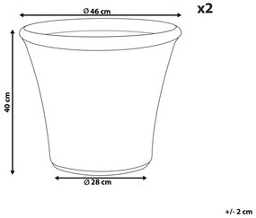 Sada 2 květináčů ⌀ 46 cm tmavomodré KOKKINO Beliani